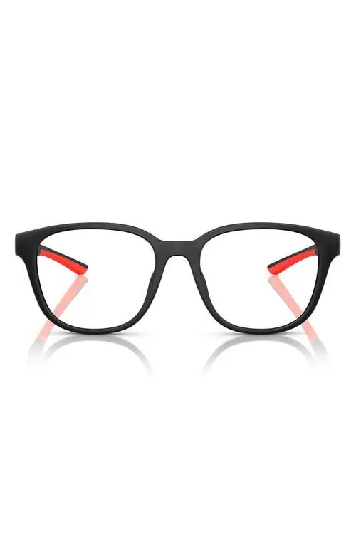 SCUDERIA FERRARI 54mm Round Eyeglasses - Matte Black