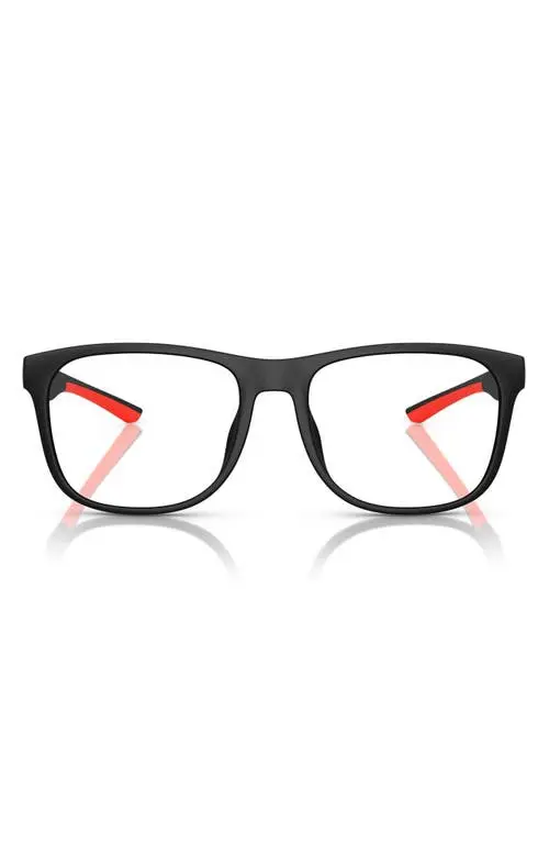 SCUDERIA FERRARI 56mm Square Optical Glasses - Matte Black
