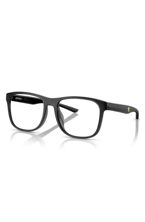 SCUDERIA FERRARI 56mm Square Optical Glasses - Transparent Grey