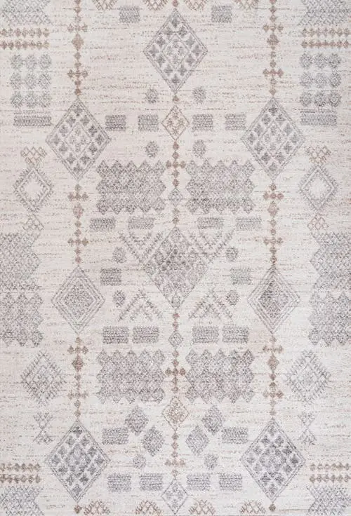 JONATHAN Y Bhalil Berber Diamond Geometric Area Rug - Beige/gray