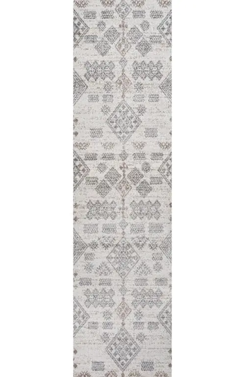 JONATHAN Y Bhalil Berber Diamond Geometric Area Rug - Beige/gray