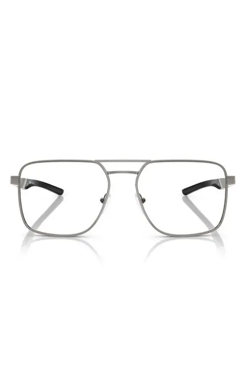 SCUDERIA FERRARI 58mm Square Eyeglasses - Gunmetal