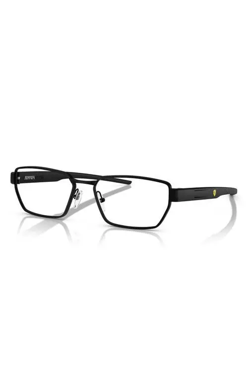 SCUDERIA FERRARI 55mm Irregular Eyeglasses - Matte Black
