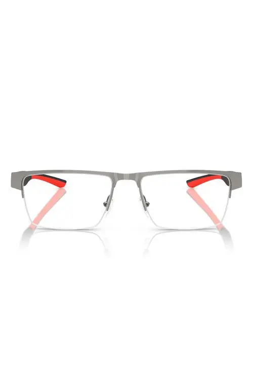 SCUDERIA FERRARI Rectangular Optical Glasses - Gunmetal