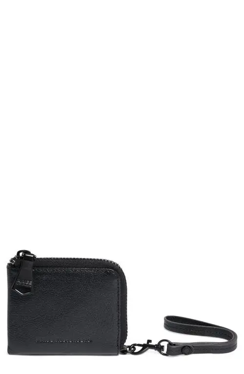 AIMEE Ava Leather Wristlet Wallet - Black