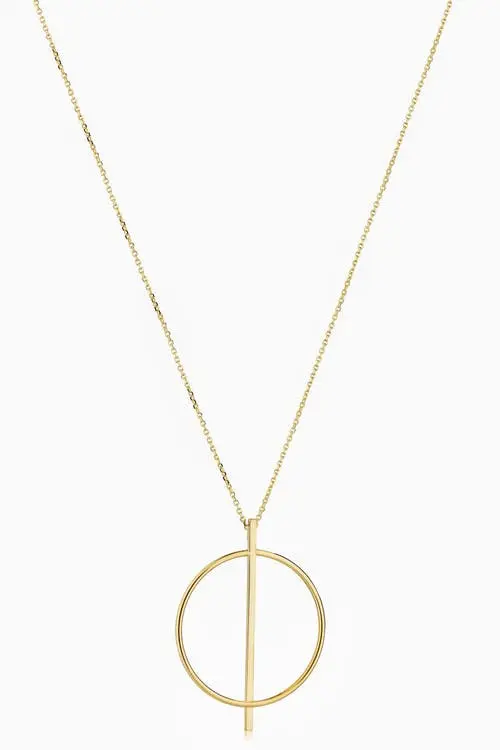 ORADINA 14k Gallery Pendant Necklace - Yellow Gold