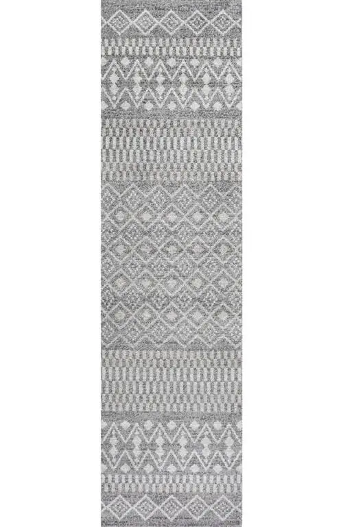 JONATHAN Y Ifrane Berber Geometric Stripe Area Rug - Gray/cream