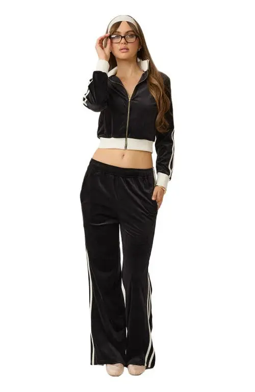 GOLDIE BYRD Velour Track Pants