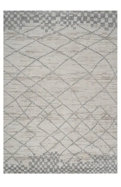 JONATHAN Y Asilah Moroccan Modern Diamond Area Rug - Light Gray
