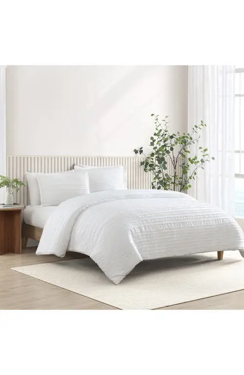 UGG Devon Comforter & Shams Set - Bright White Texture Stripe