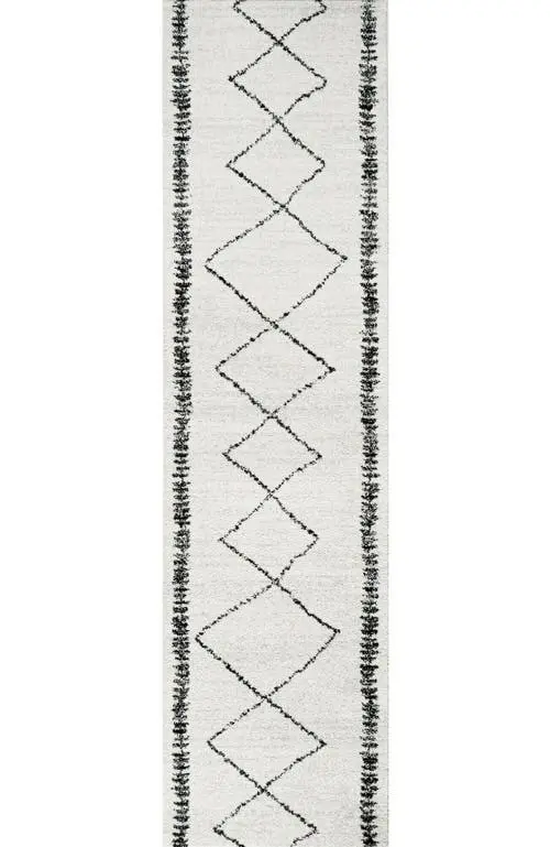 JONATHAN Y Zaina Moroccan Beni Souk Area Rug - Cream/black