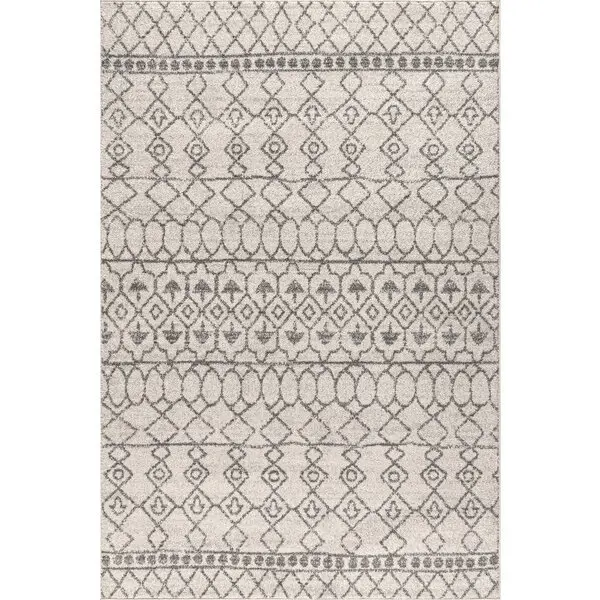 JONATHAN Y Izil Moroccan Beni Souk Area Rug - Cream/gray