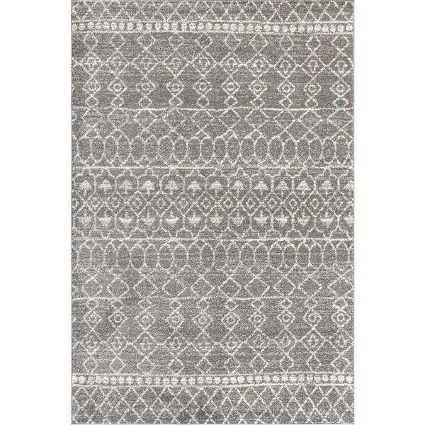 JONATHAN Y Izil Moroccan Beni Souk Area Rug - Gray/cream