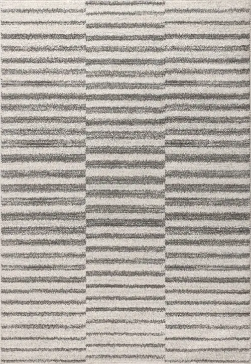 JONATHAN Y Lyla Offset Stripe Area Rug - Gray/cream