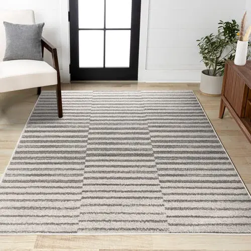 JONATHAN Y Lyla Offset Stripe Area Rug