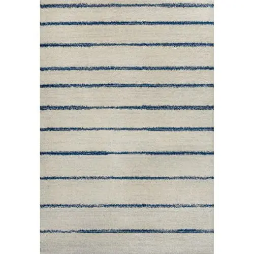JONATHAN Y Williamsburg Minimalist Stripe Area Rug - Cream/navy