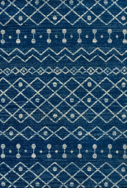 JONATHAN Y Aksil Moroccan Beni Souk Area Rug - Navy/cream
