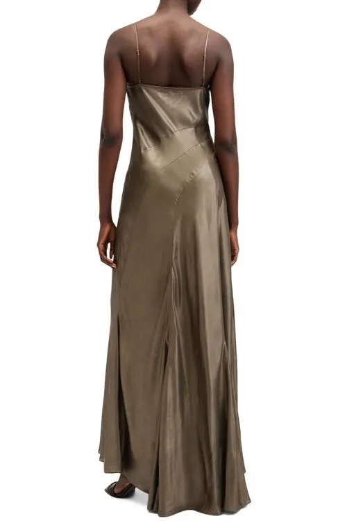 chinese dress ladies AllSaints Womens LILI Maxi Dress Black 0 at Amazon Women's Clothing store