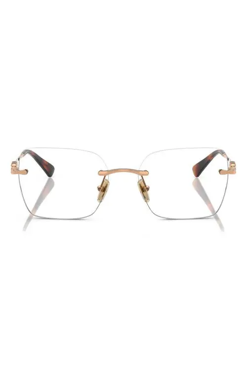 VOGUE 53mm Square Eyeglasses - Rose Gold
