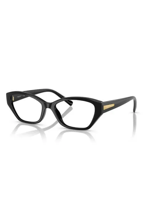VOGUE 53mm Cat Eye Optical Glasses - Black