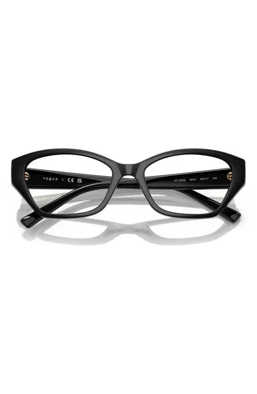 VOGUE 53mm Cat Eye Optical Glasses - Black
