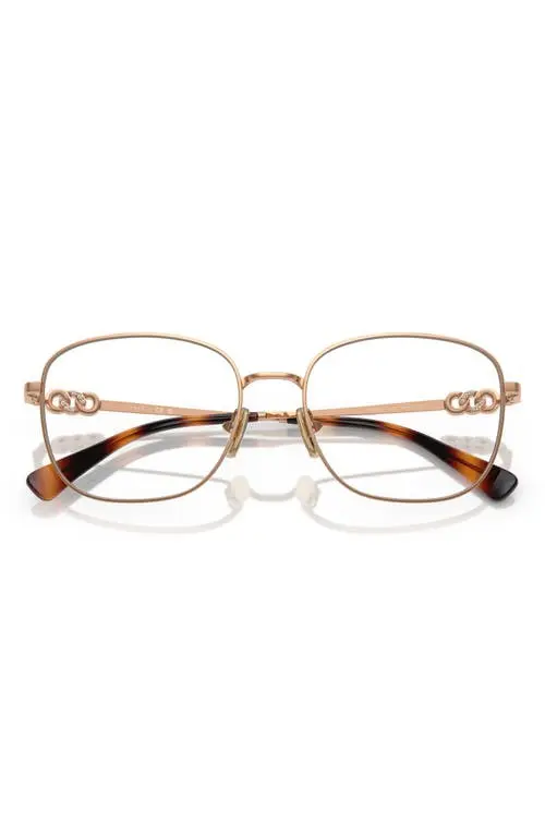 VOGUE 52mm Square Eyeglasses - Rose Gold