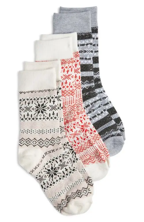 STEMS Assorted 3-pack Crew Socks - Black Multi