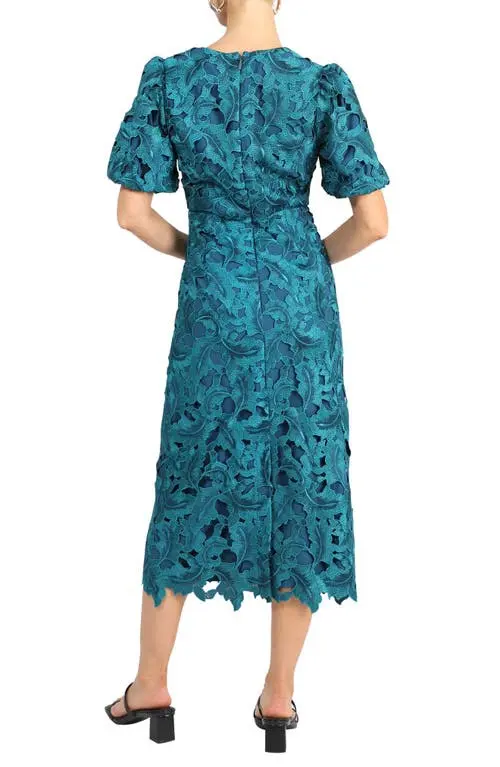 adelyn rae blue lace dress Adelyn Rae Women's Solid Lace Sheath Midi Dress, Blue, Small