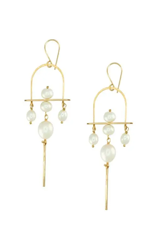 ALBISIA Sirena Dangle Earrings - 14k Gold Filled /pearl