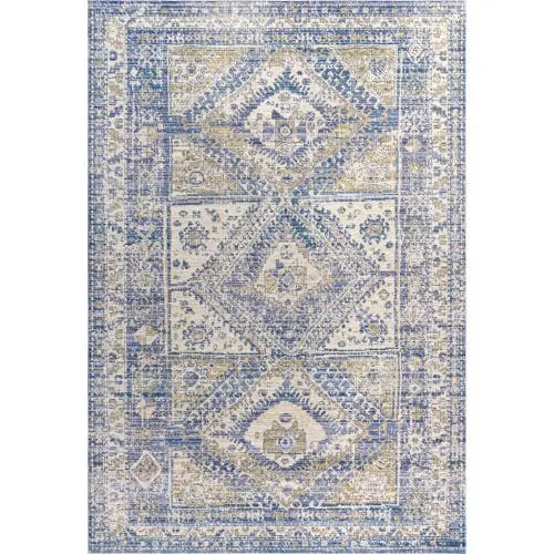 JONATHAN Y Darija Ornate Geometric Medallion Area Rug - Blue