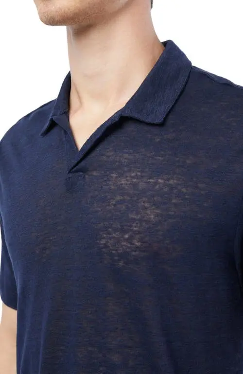 Onia Shaun Linen Polo - Deep Navy