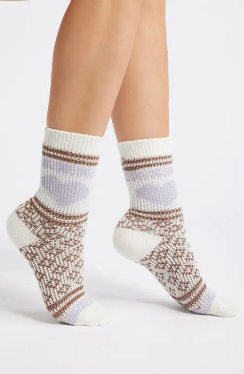 Nordstrom Apres Skis Crew Socks - Ivory Heart