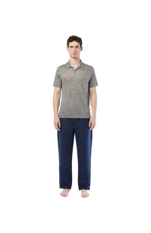 Onia Shaun Linen Polo - Heather Grey