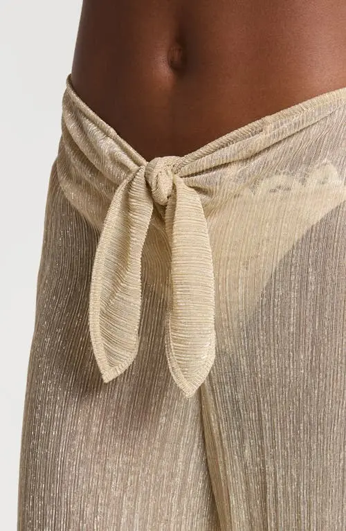 PQ SWIM Waverly Tie Waist Shimmer Cover-up Pants