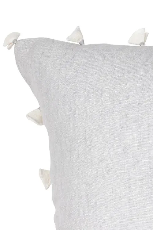 Anaya Tassels So Soft Linen Pillow With Down Alternative Insert