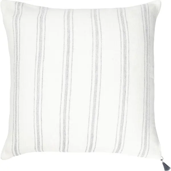 Anaya Linen Pillow With Down Alternative Insert - Grey