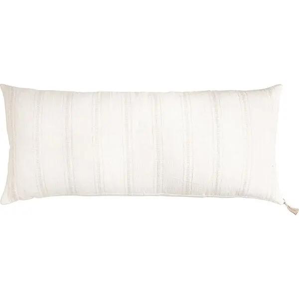 Anaya Linen Pillow With Down Alternative Insert - White