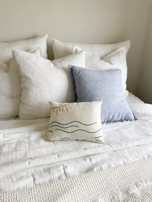 Anaya Cool Cotton Waffle Euro Pillow With Down Alternative Insert