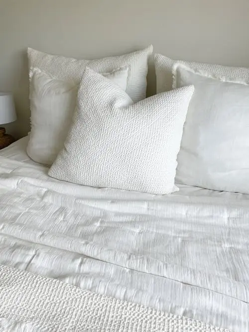 Anaya Cool Cotton Waffle Euro Pillow With Down Alternative Insert