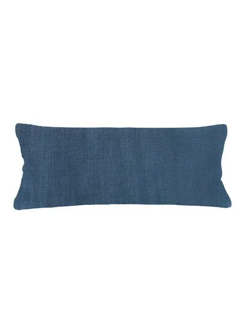 Anaya So Soft Linen Body Pillow With Down Alternative Insert - Marine Blue