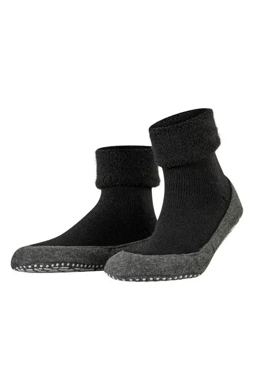 Falke Cozyshoe Wool-blend Sock Slippers - Black