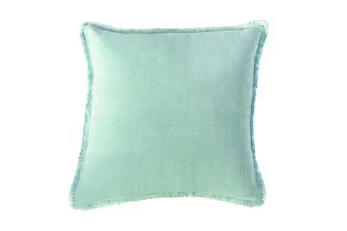 Anaya Soft Linen Euro Pillow With Down Insert - Mint Green