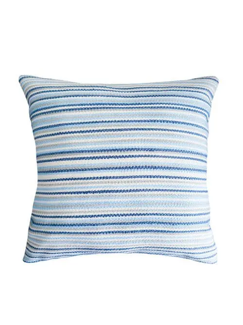 Anaya Yacht Stripe Indoor Outdoor Pillow - Blue