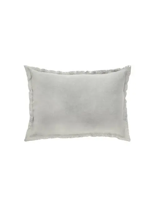 Anaya Fringe Soft Linen Pillow Cover Only - Grey