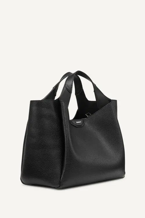 Dkny Willa Satchel Bag - Black/silver