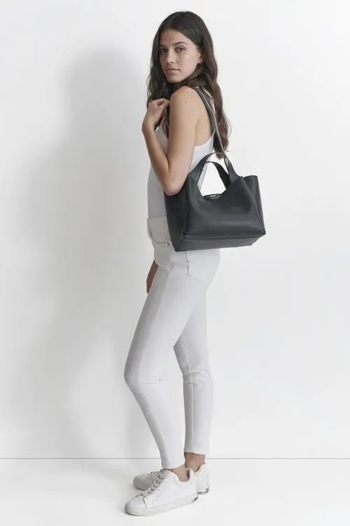 Dkny Willa Satchel Bag - Black/silver
