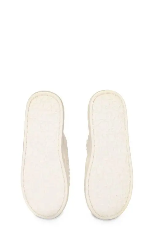 MEMOI Plaid Reindeer Faux Fur Memory Foam Slipper