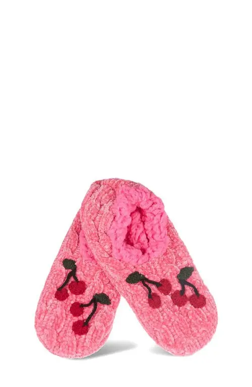 MEMOI Cherries Chenille Slipper Socks