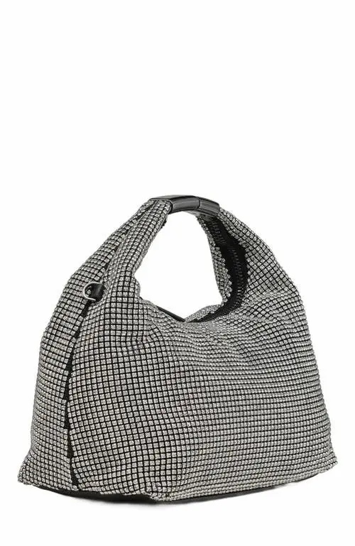 Dkny Top-zip Hobo Bag With Studded Detail - Clear