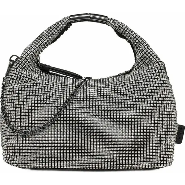 Dkny Top-zip Hobo Bag With Chain Strap - Clear